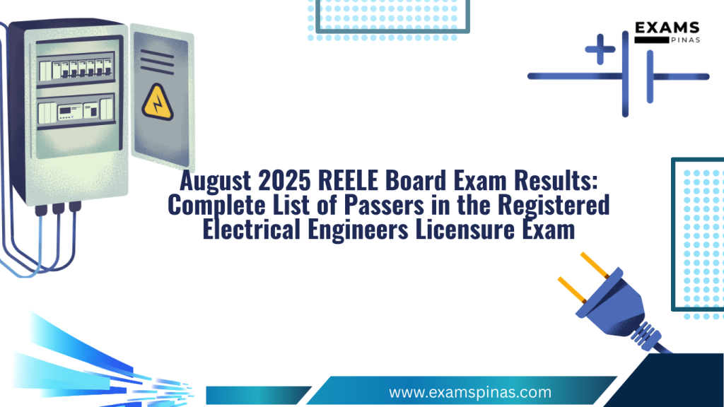 August 2025 REELE Board Exam Results: Complete List of Passers in the ...