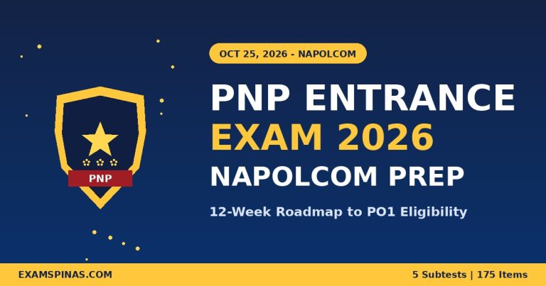 NAPOLCOM PNP Entrance Exam October 2026: Complete 12-Week Prep Guide ...